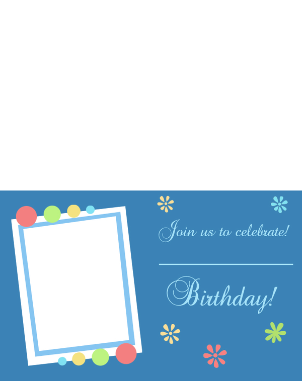 Printable Picture Frame Birthday Invitations