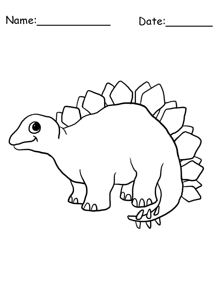 Amazing Free Stegosaurus Dinosaur Coloring Page