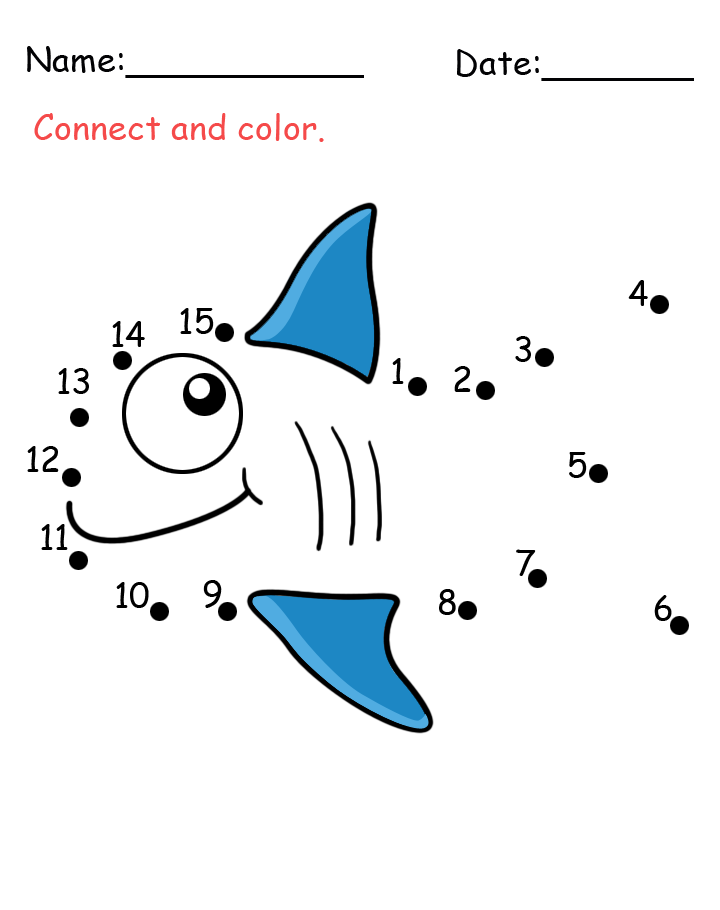 Fish Connect The Dots Activity
