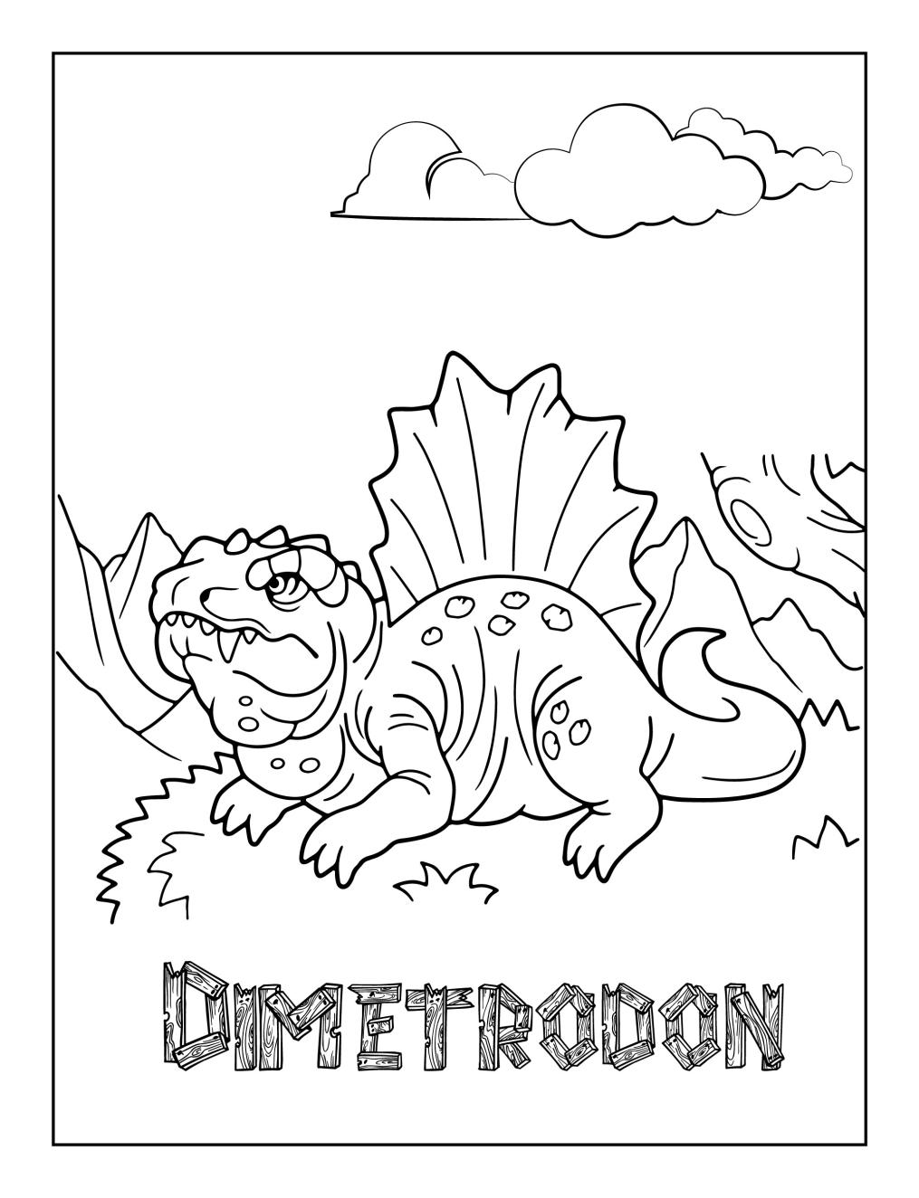 Printable Dinosaur Coloring Pages Dimetrodon