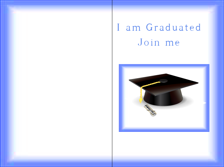 Printable Blue Graduation Invitations