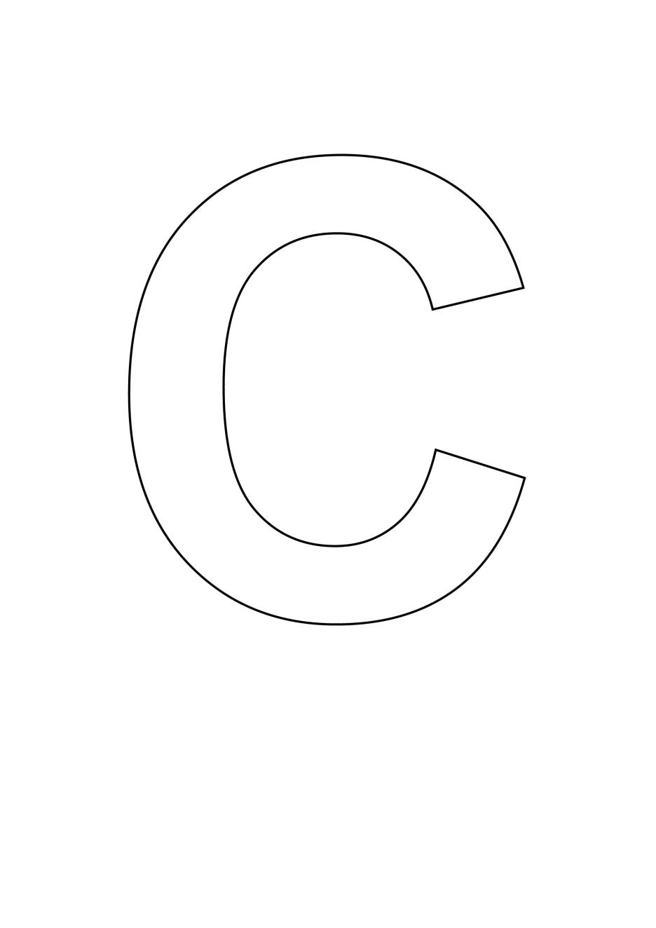 Letter Stencil Bold Uppercase C-Letter