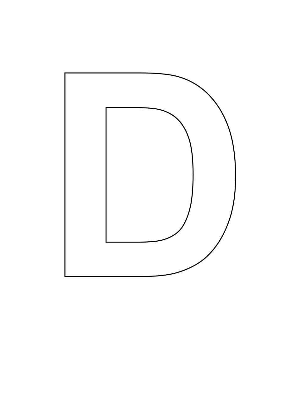 Letter Stencil Bold Uppercase D-Letter