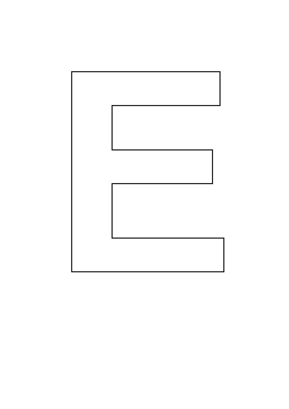 Letter Stencil Bold Uppercase E-Letter