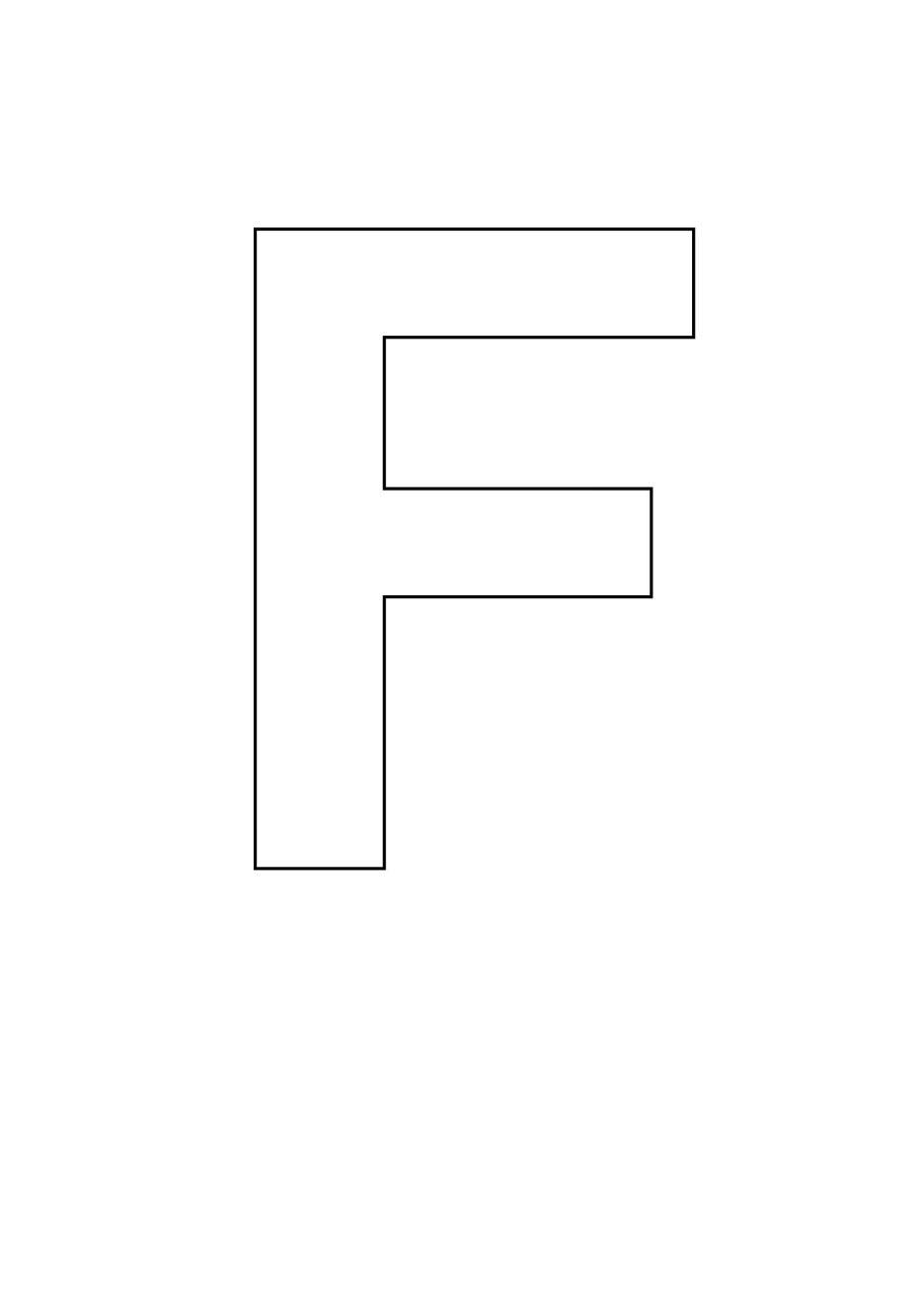 Letter Stencil Bold Uppercase F-Letter