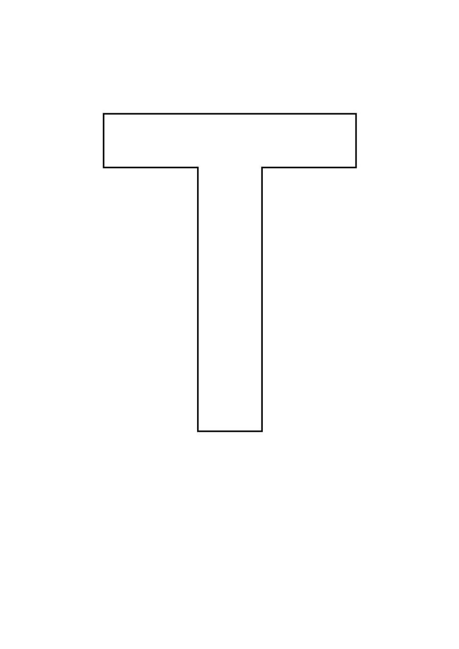 Letter Stencil Bold Uppercase T-Letter