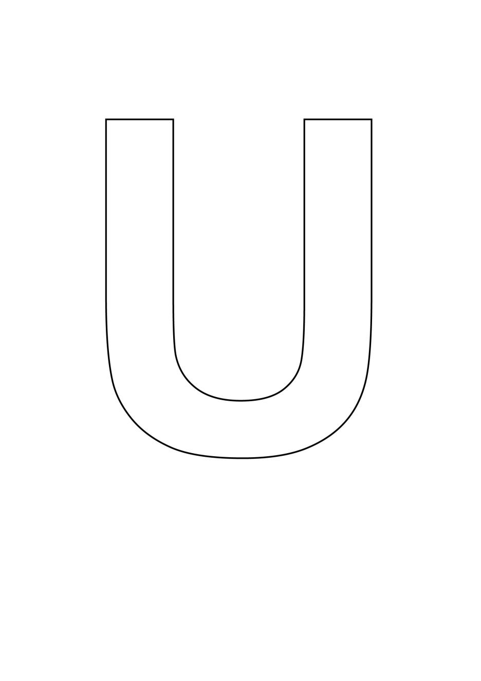 Letter Stencil Bold Uppercase U-Letter