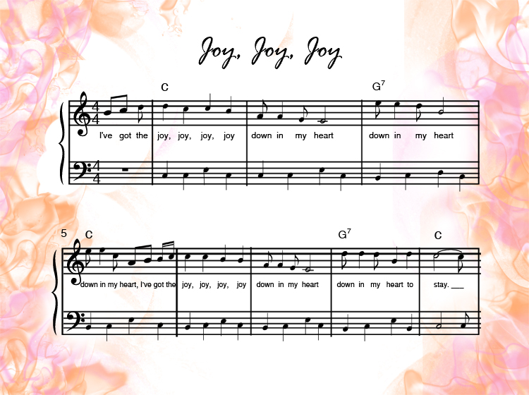 Joy Printable Music Sheets