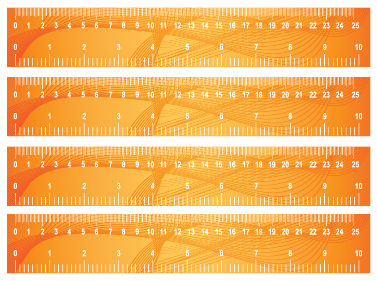 Orange Wavy Ruler Printable Crafts
