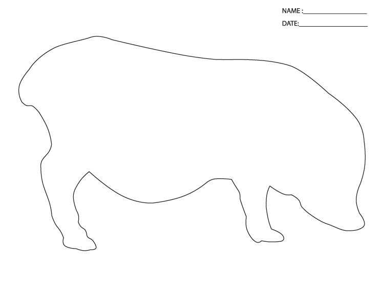 Pig Stencil Printable Crafts